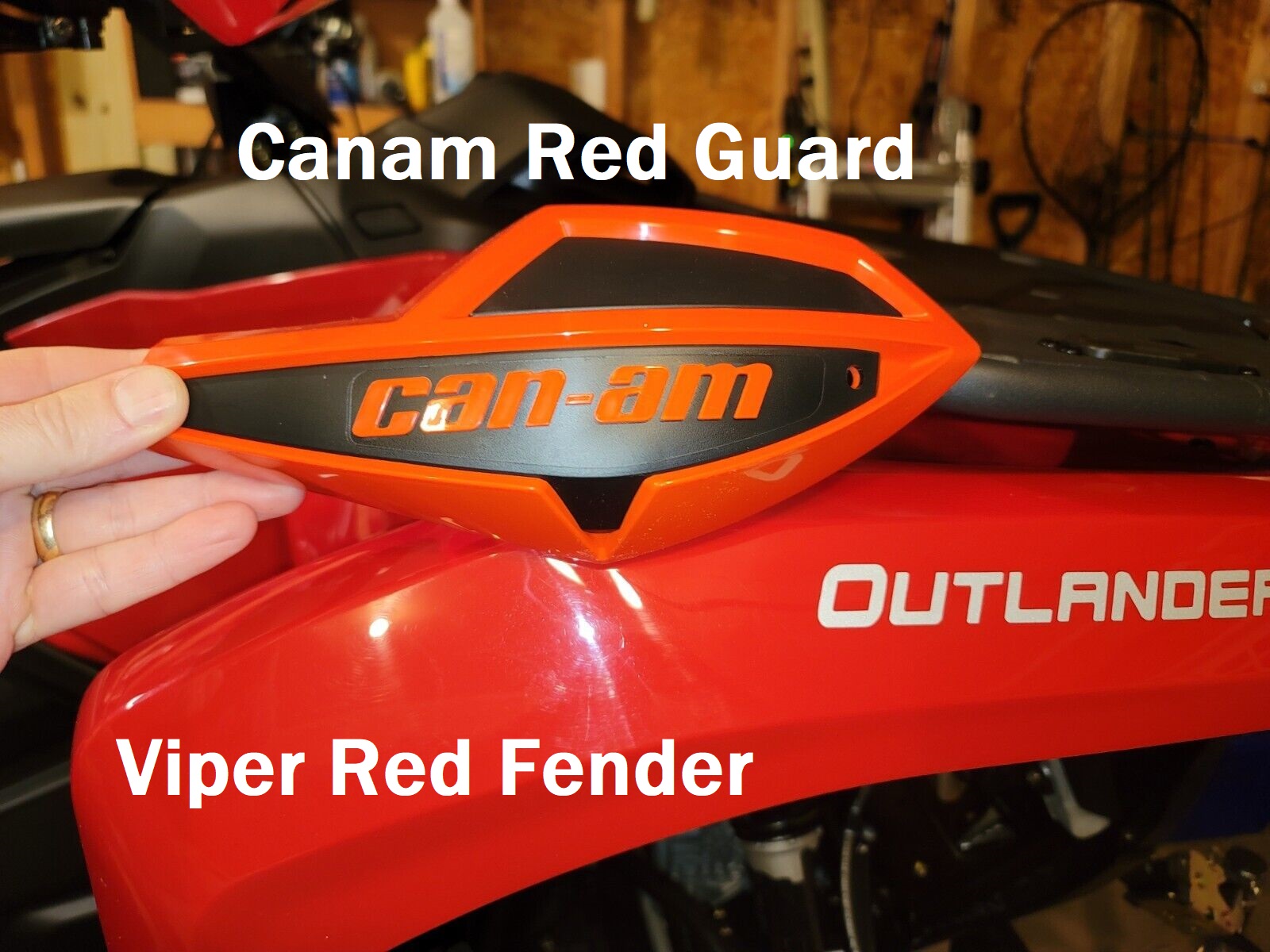 Viper Red Wind Deflector Hand Guard Kit W/ Mounting Kit Complete Wrap ...