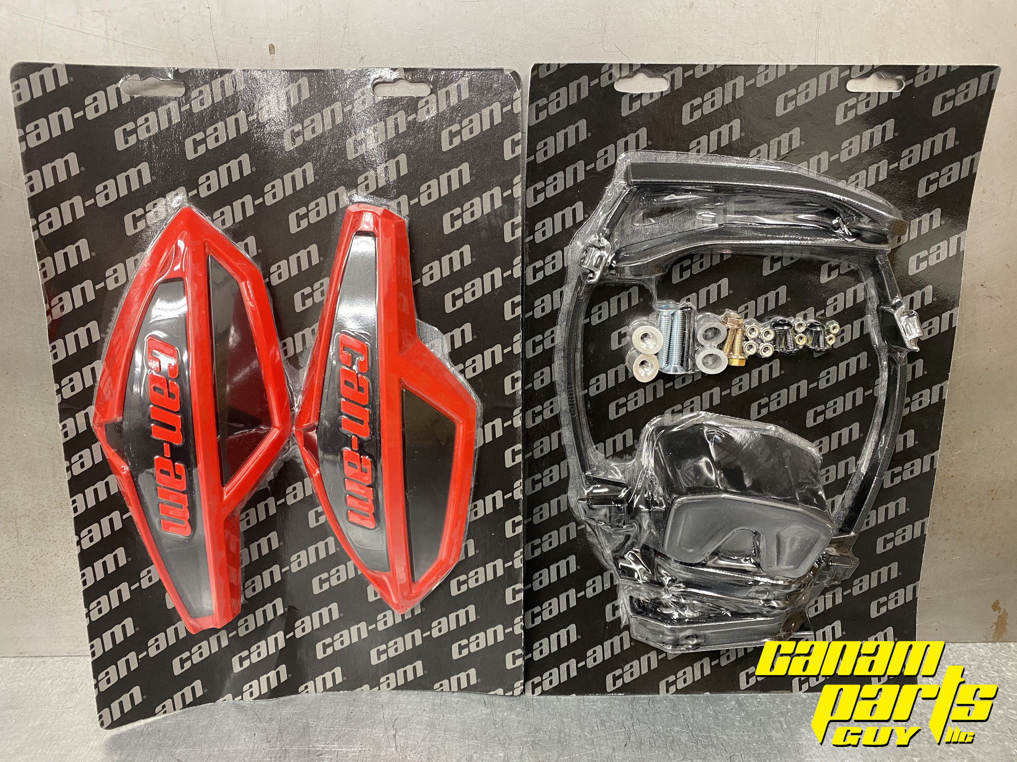 Viper Red Wind Deflector Hand Guard Kit W/ Mounting Kit Complete Wrap ...