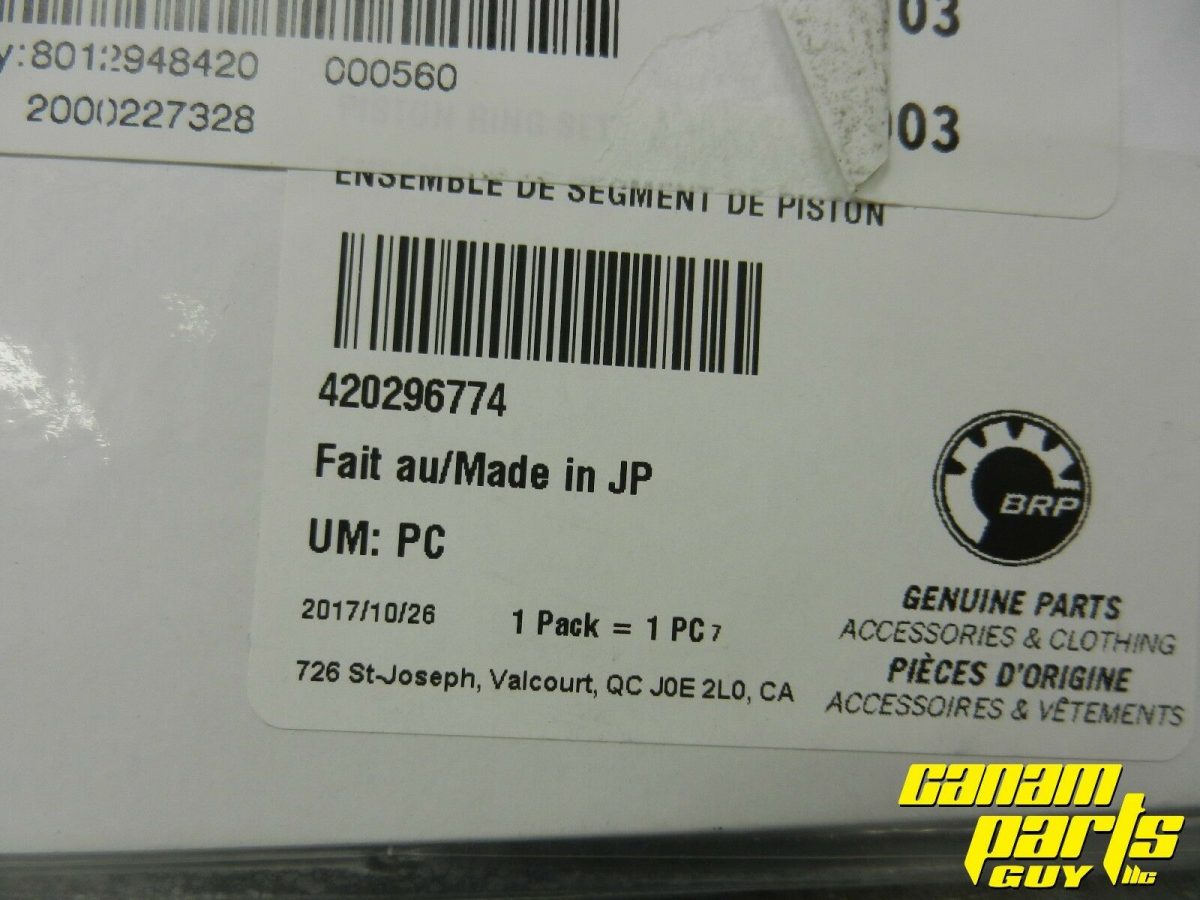 NEW OEM 400 800 1000 1000R Piston Ring Set - Canam Parts Guy